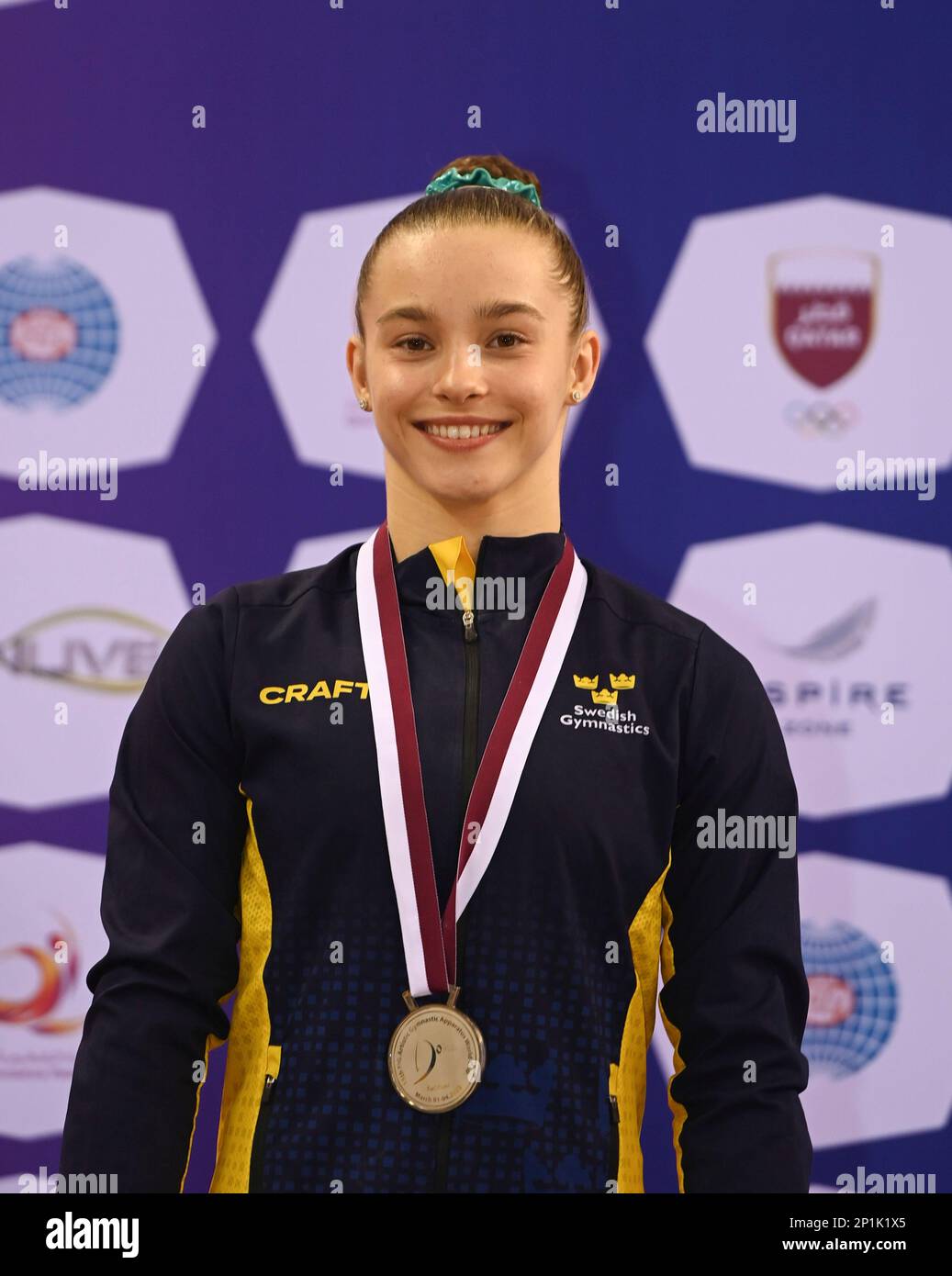 Doha, Qatar. 3rd mars 2023. La médaillée d'argent Nathalie Westlund de ...
