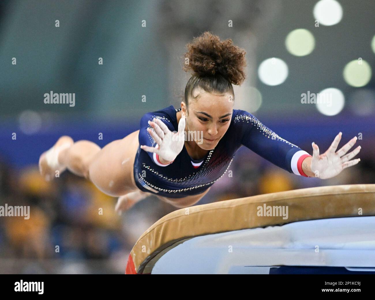 Doha, Qatar. 3rd mars 2023. Coline Devillard de France participe à la finale de la voûte ...