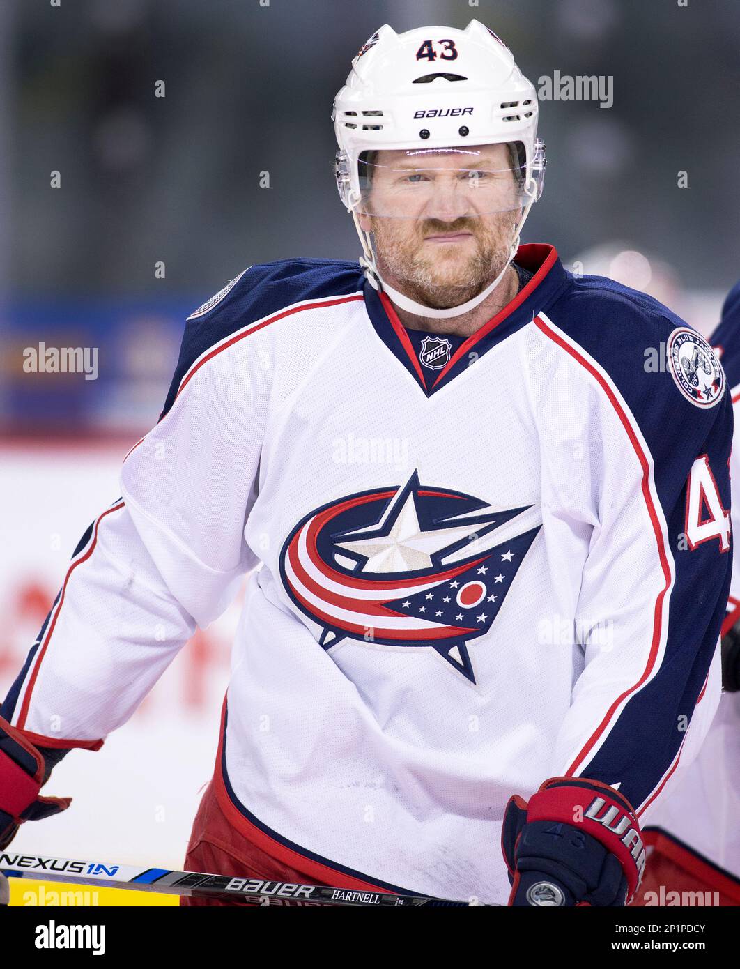 NHL player profile photo on Columbus Blue Jackets' Scott Hartnell at a ...