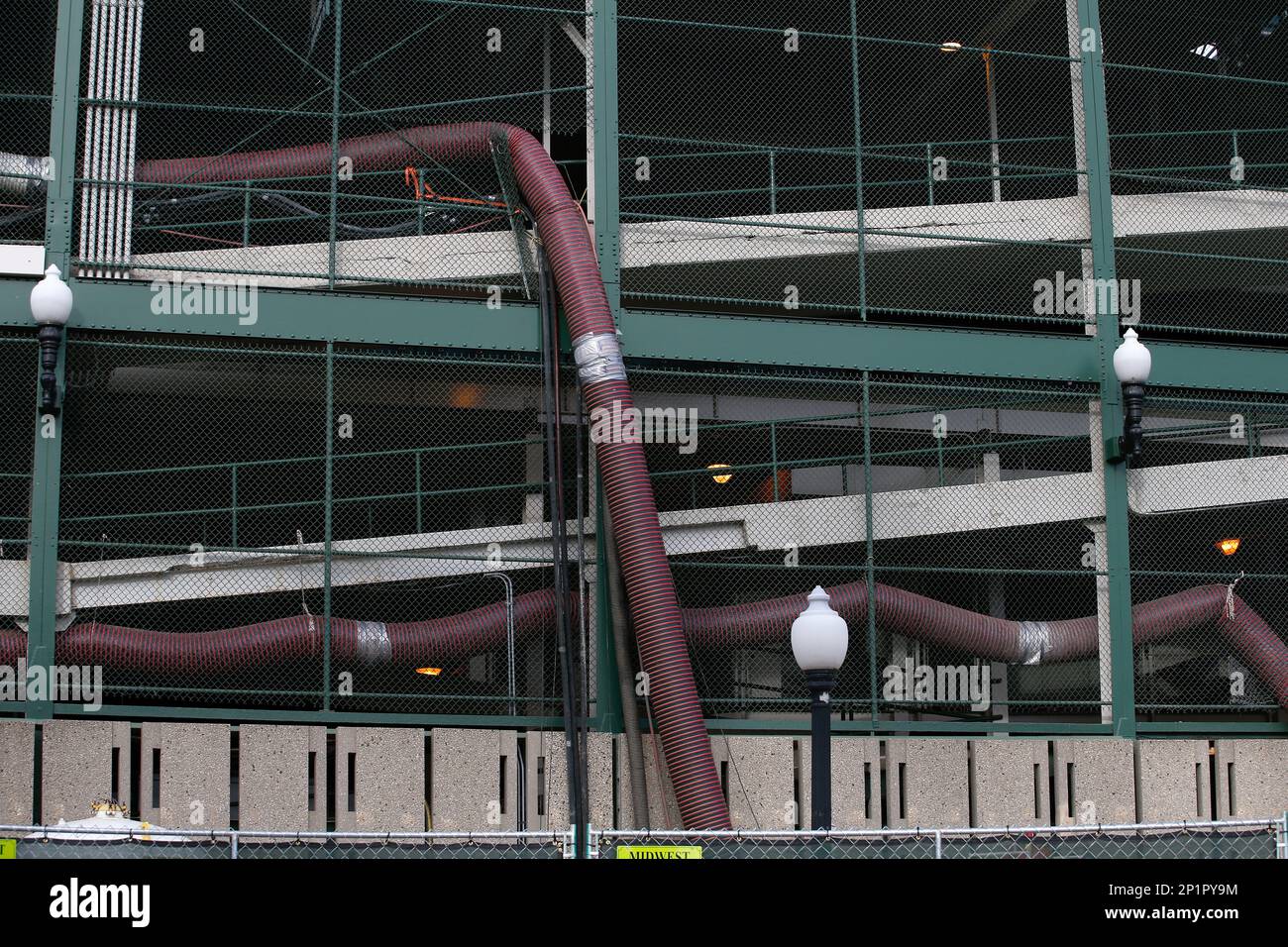 A general view of the exterior of Wrigley Field, home of the Chicago ...