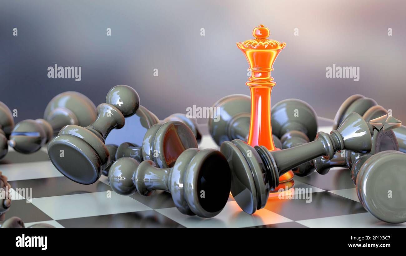Queen chess piece illustration Banque de photographies et d’images à ...