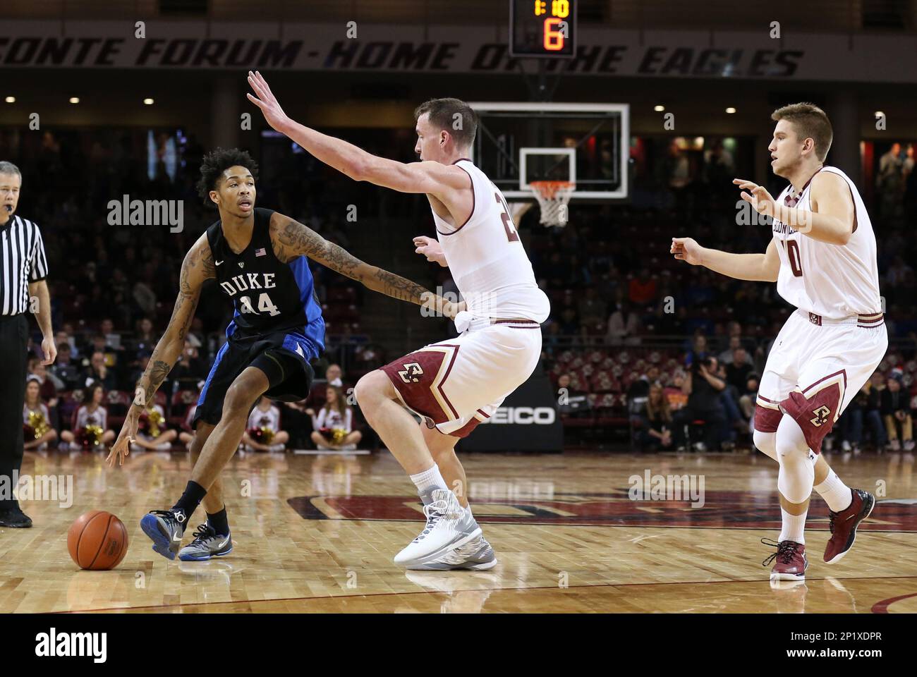 02 January 2016: Duke forward Brandon Ingram (14) looks for a way past ...