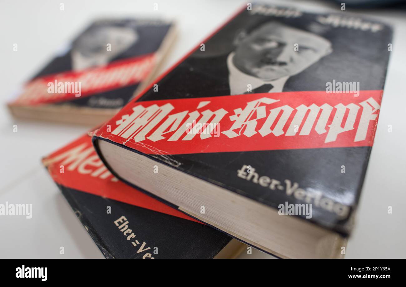 FILE - In this Dec. 11, 2015, file photo, different editions of Adolf ...