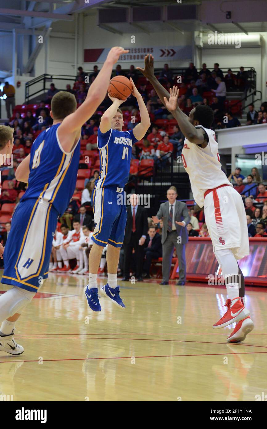 20 December 2015 Hofstra Pride forward Rokas Gustys (11) shoots the ...