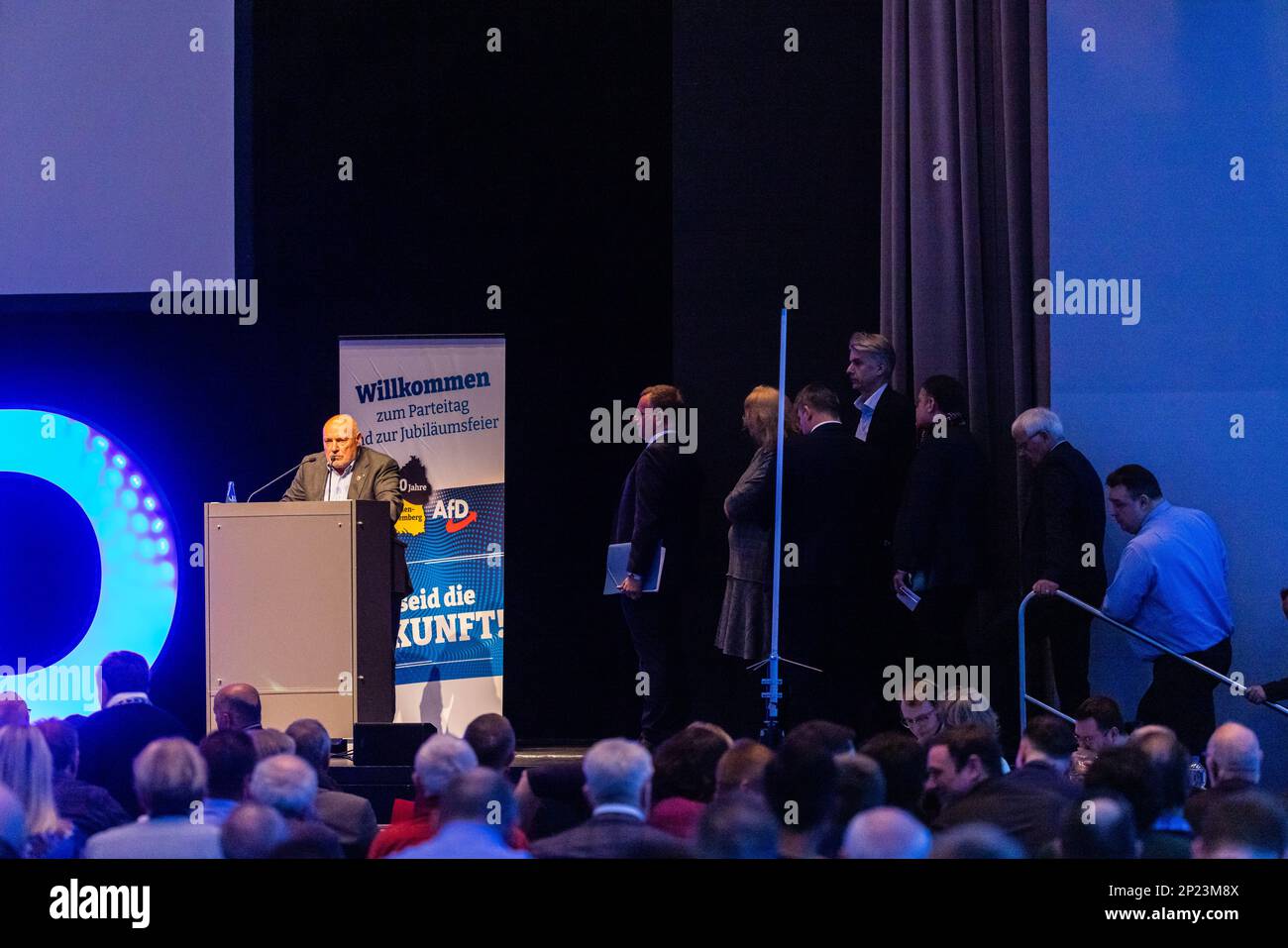 Offenburg, Allemagne. 04th mars 2023. Les délégués de l'AFD attendent ...