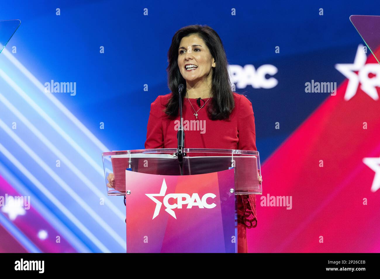 Nikki Haley parle des 2nd jours de la conférence CPAC de Washington, DC ...