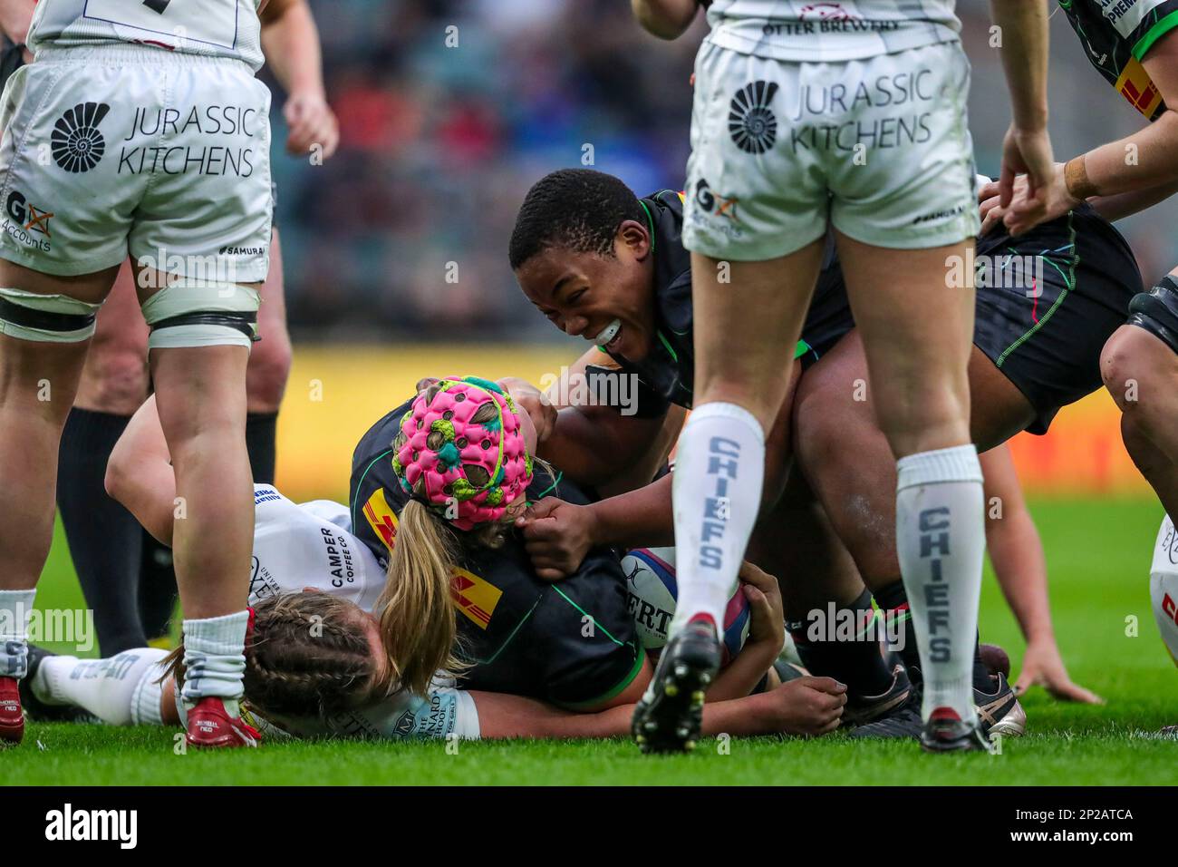 Hannah Sims de Harlequins fête ses ans après avoir essayé Babalwa ...