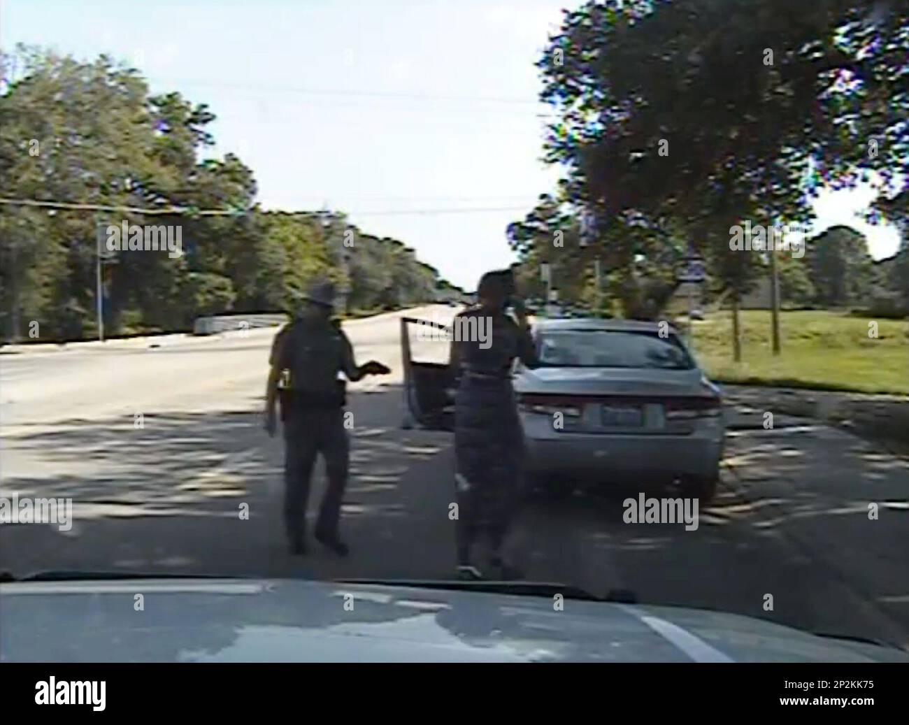 FILE- In this July 10, 2015 file frame from dashcam video provided by ...