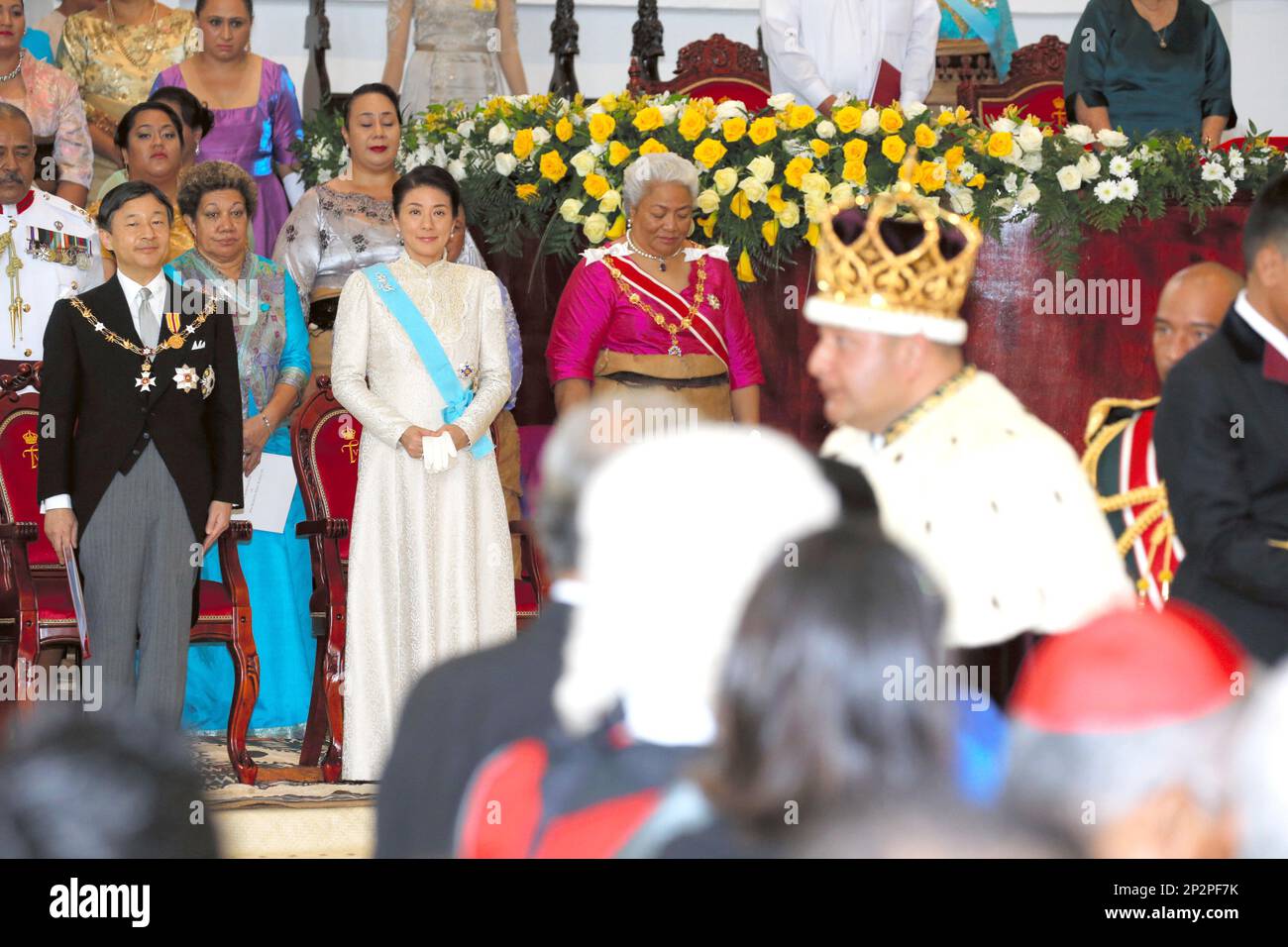Japan's Crown Prince Naruhito (L) and Crown Princess Masako attend a ...