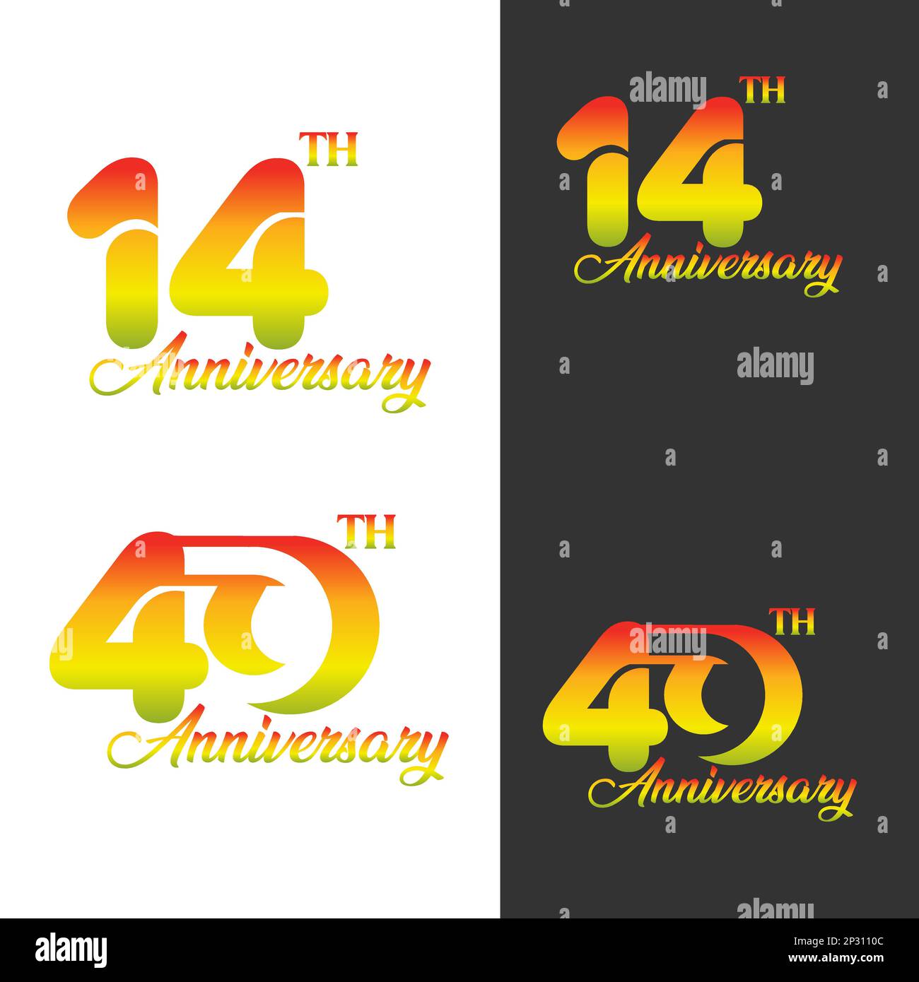 Logo anniversaire 40 ans Banque d'images vectorielles - Alamy