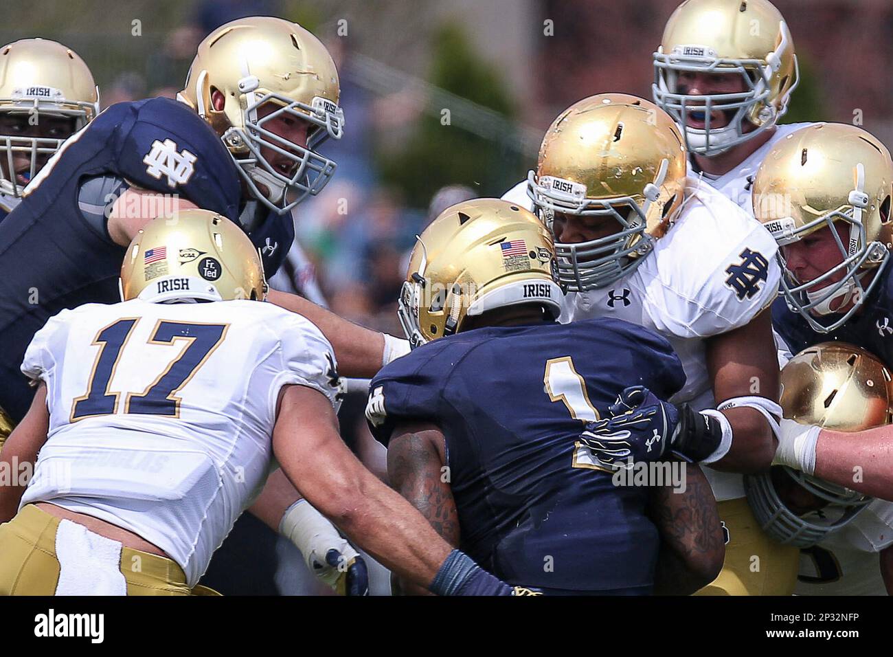 18 April 2015: Notre Dame Fighting Irish running back Greg Bryant (1 ... 18 April 2015: Notre Dame Fighting Irish running back Greg Bryant (1 ...