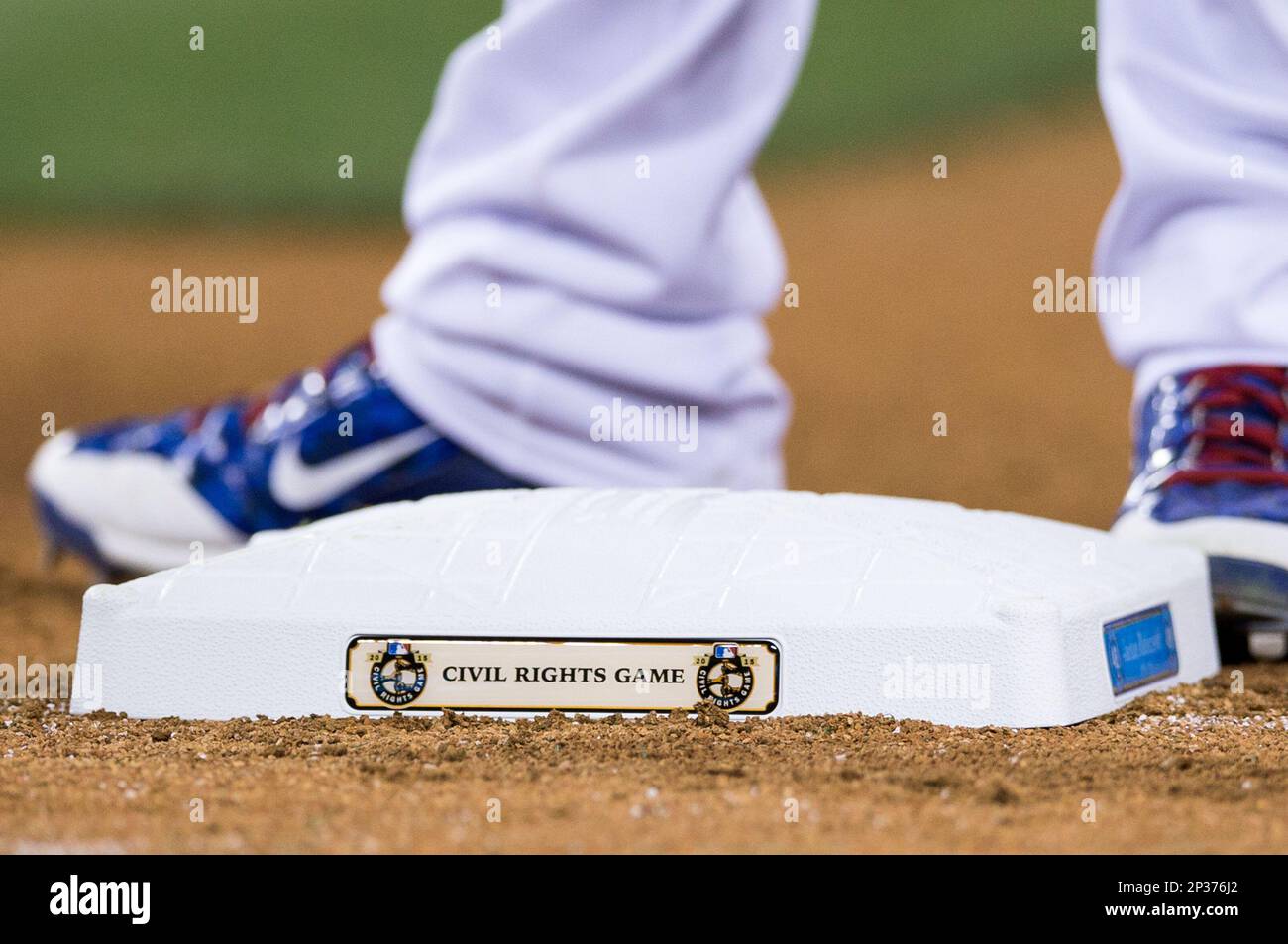 April 15, 2015 - A general view of the Civil Rights Game logo on the ...
