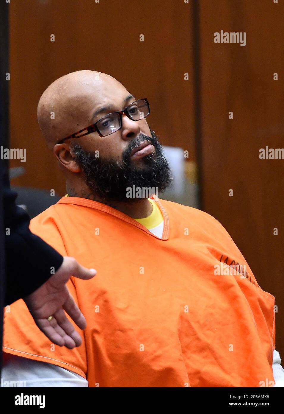 Marion "Suge" Knight appears in court for a bail review hearing in his ...