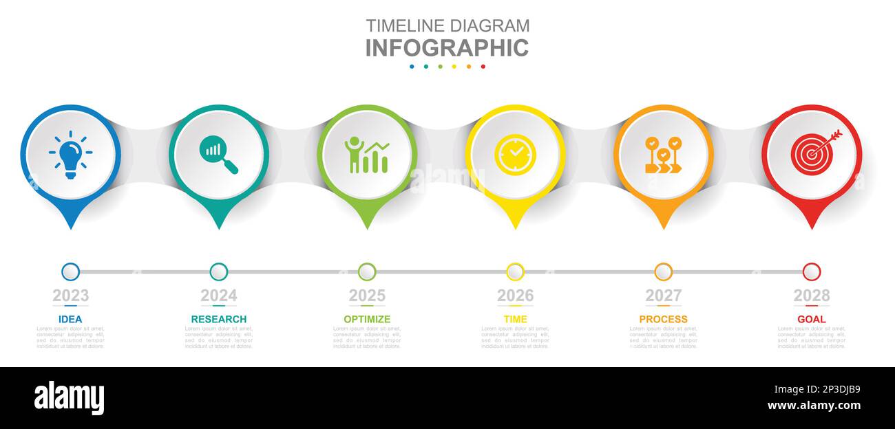Modèle d'entreprise de l'infographie. Calendrier de diagramme de la ...