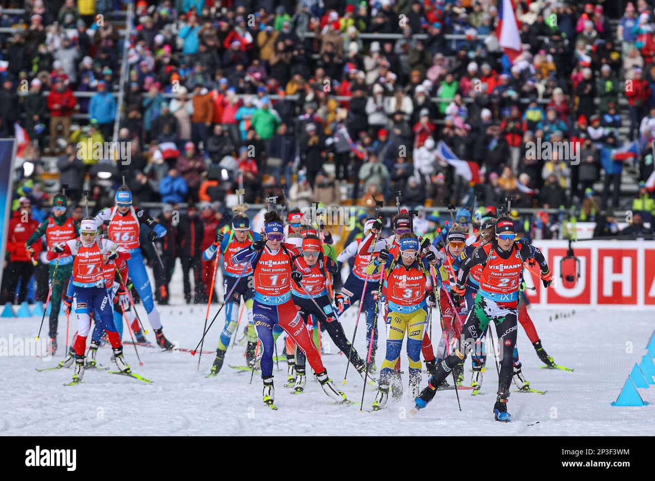 Course de la coupe du monde de biathlon - relais mixte, 5 mars 2023 ...