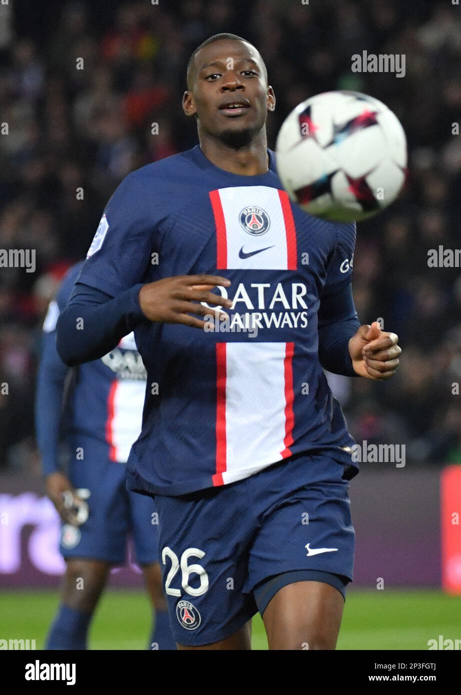 Mukiele de Paris Saint-Germain lors du match de football français L1 ...