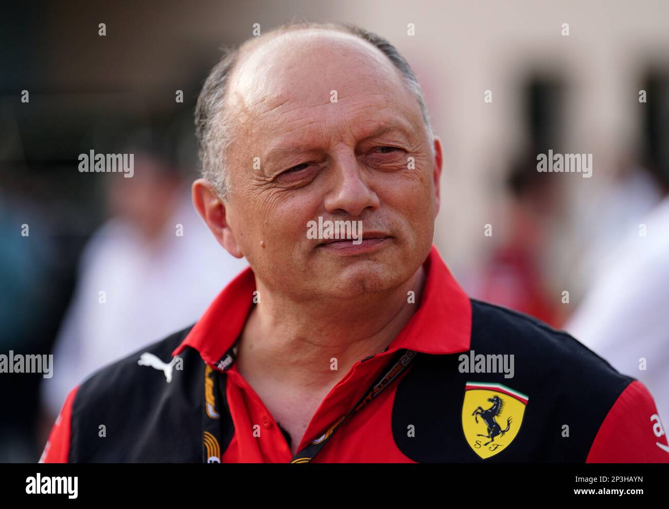 Principe de l'équipe Ferrari Frédéric Vasseur avant le Grand Prix de ...