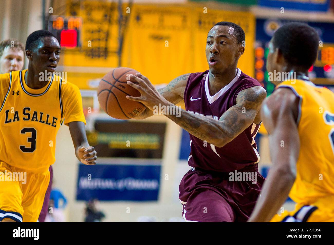 17 Jan 2015: Fordham Rams guard Mandell Thomas (1) looks to pass during ...