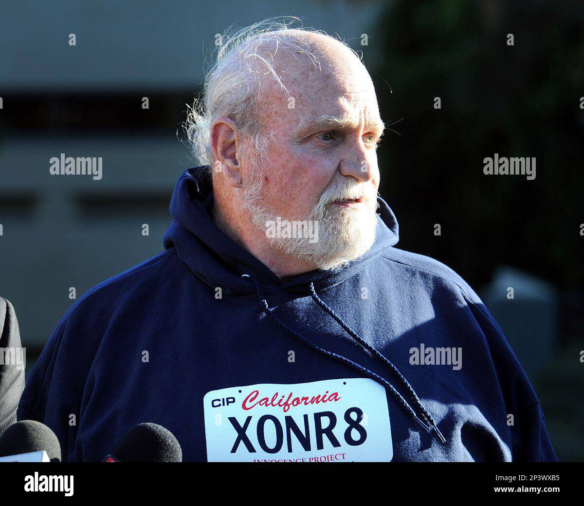 Michael Hanline speaks to reporter after being released in Ventura ...