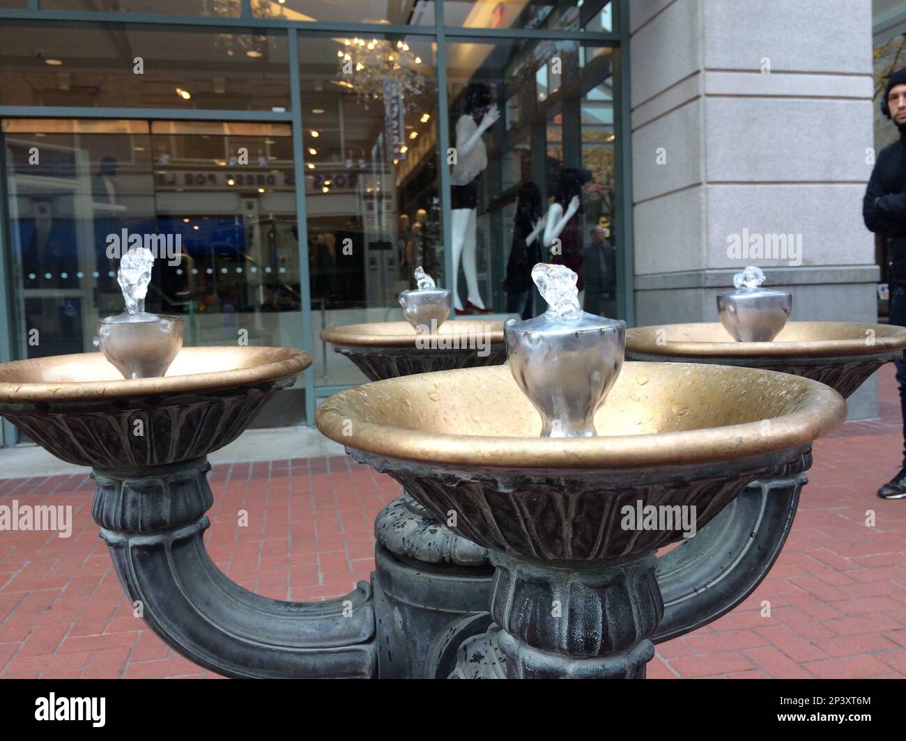 This Nov. 7, 2014 photo shows a Benson bubbler at the corner of ...