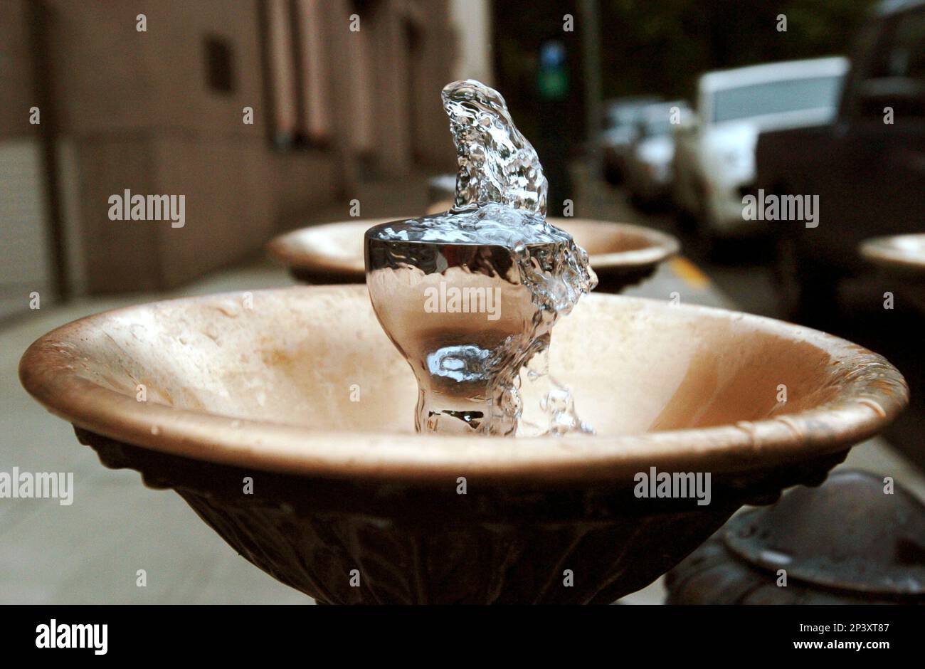 This May 11, 2005 photo shows a Benson Bubbler in downtown Portland ...
