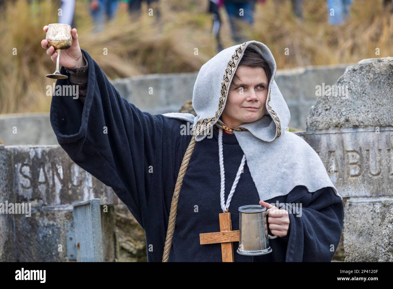 La procession de la Saint Piran à l'Oratoire de Perranporth 2023, dit ...