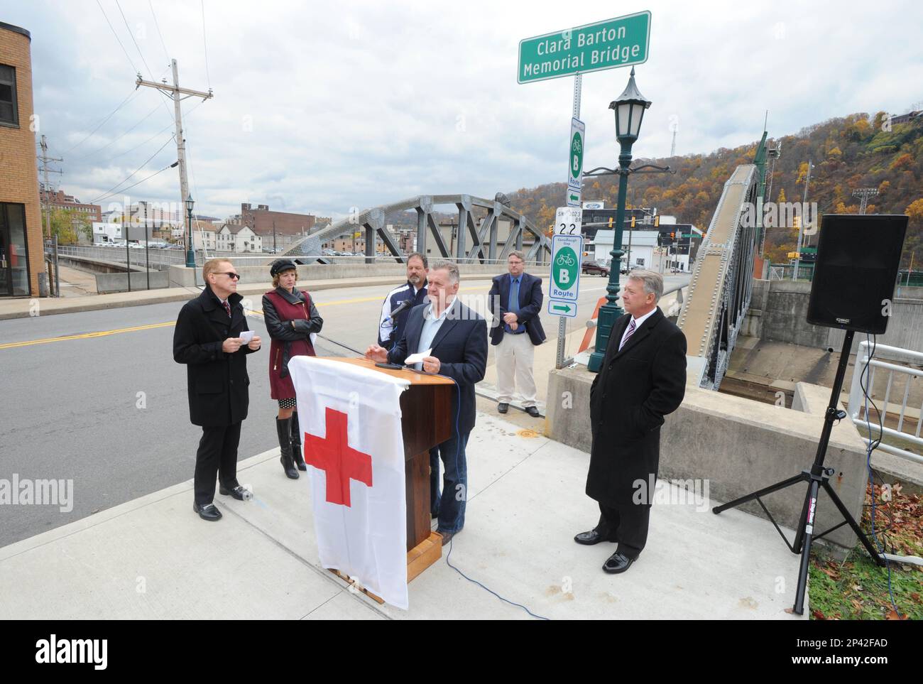 John Polacek, cener, president of the Keystone Chapter's Board of Directors, American Red Cross ...