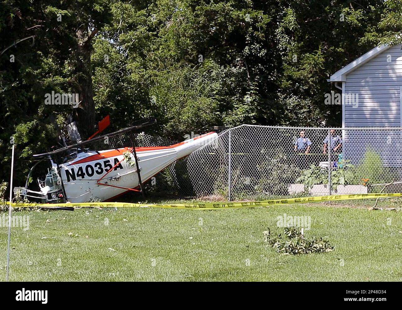 A helicopter from the Cape May County Mosquito Commission made a crash ...