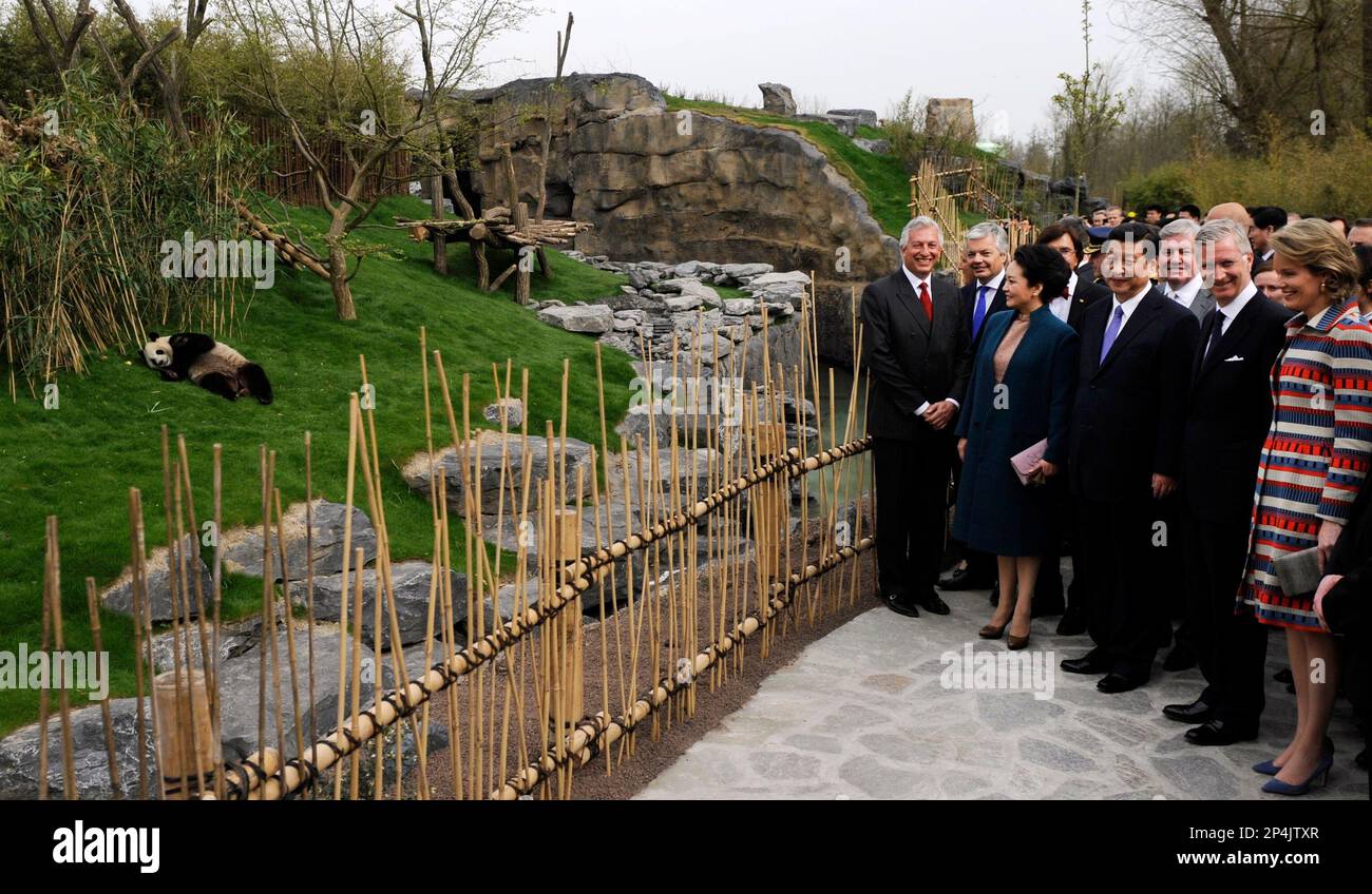 From front right, Belgium's Queen Mathilde, Belgium's King Philippe ...
