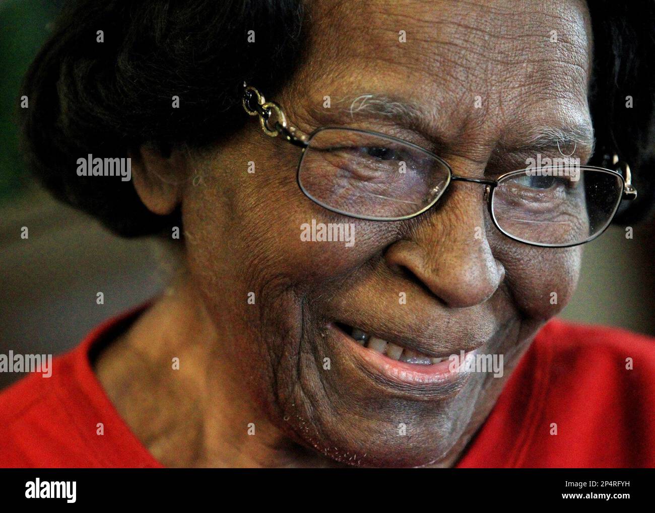 Anna Willis, 89, smiles while talking about her experience as a quilt maker in Clemson, S.C ...