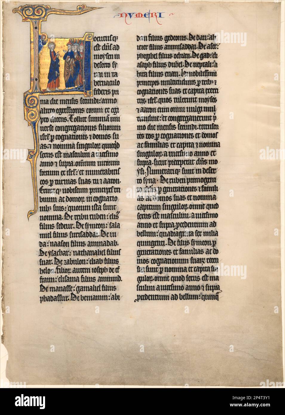 Français 13th siècle Moïse comptant les enfants d'Israël, c. 1270 ...