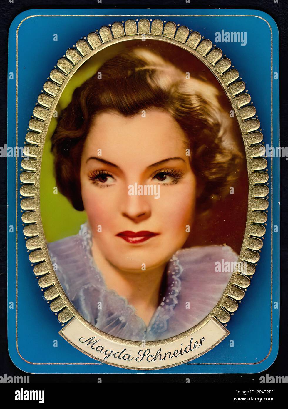 Portrait de l'actrice Magda Schneider - carte à cigarettes allemande ...