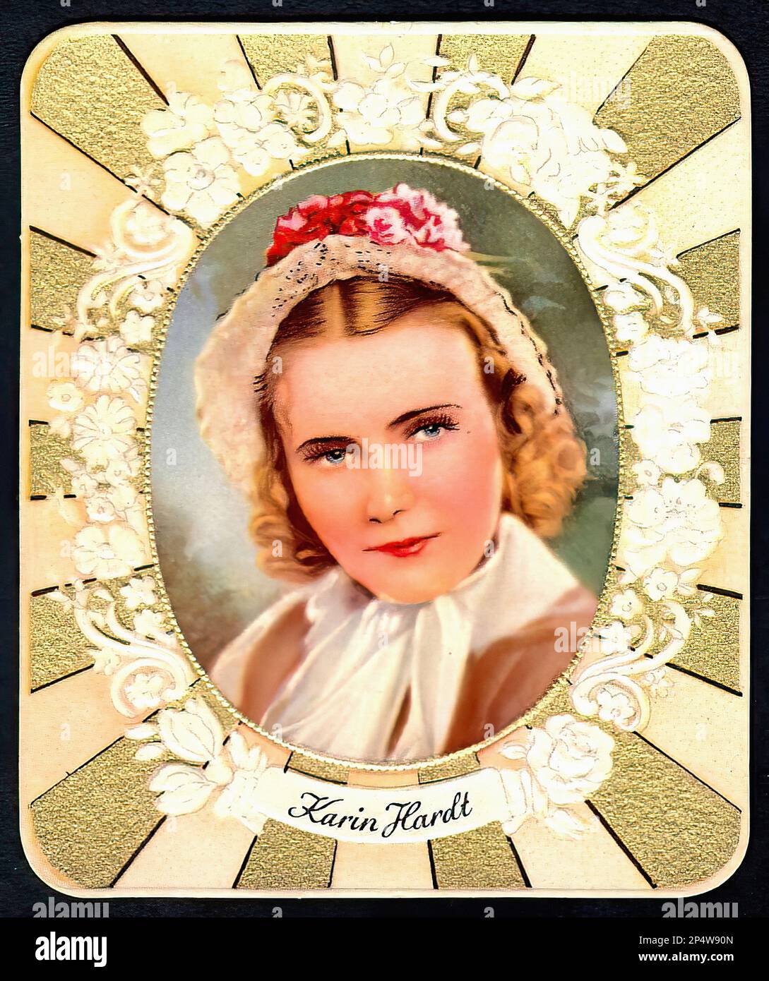 Portrait de l'actrice Karin Hardt - carte à cigarettes allemande ...