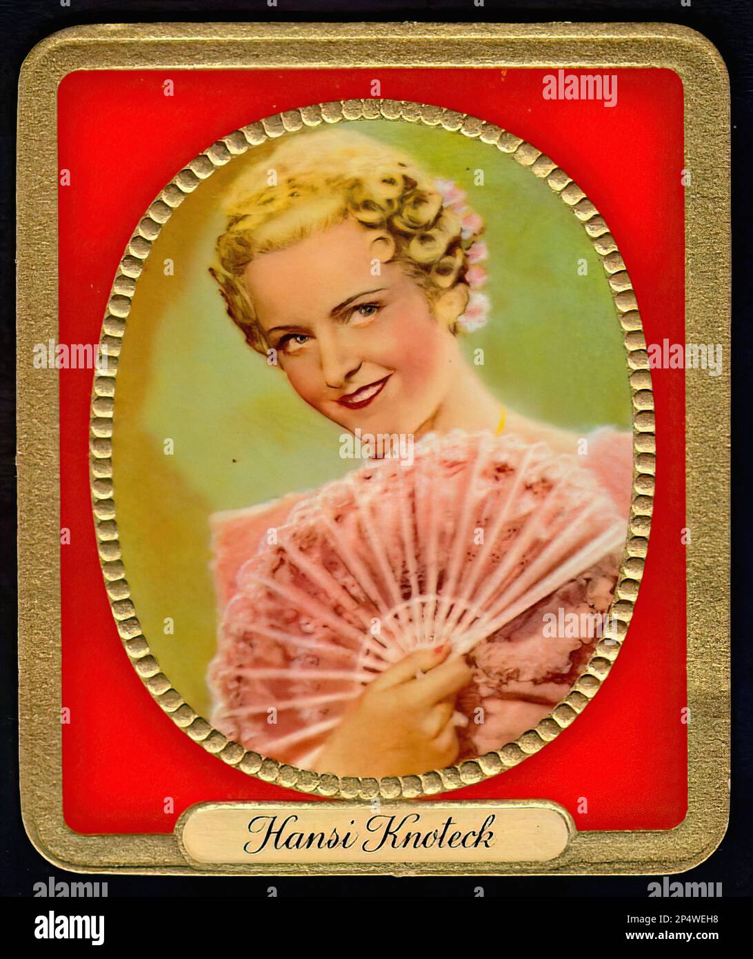 Portrait de l'actrice Hansi Knoteck - carte à cigarettes allemande ...