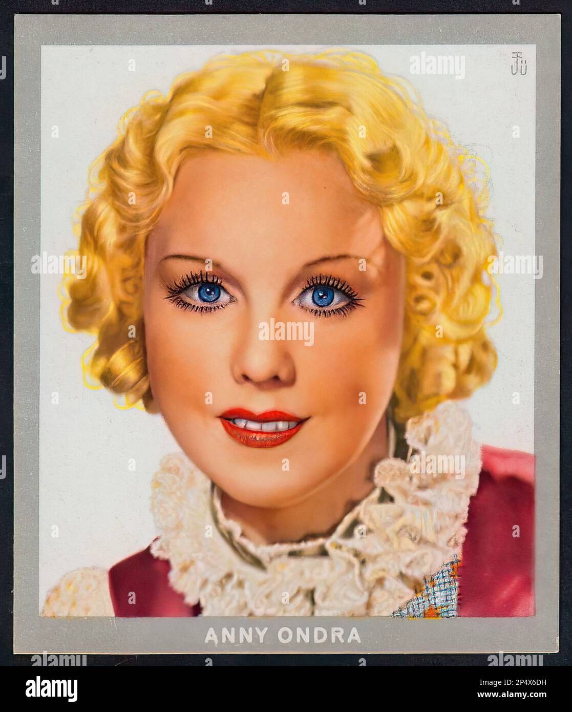 Portrait de l'actrice Anny Ondra - carte à cigarettes allemande ...