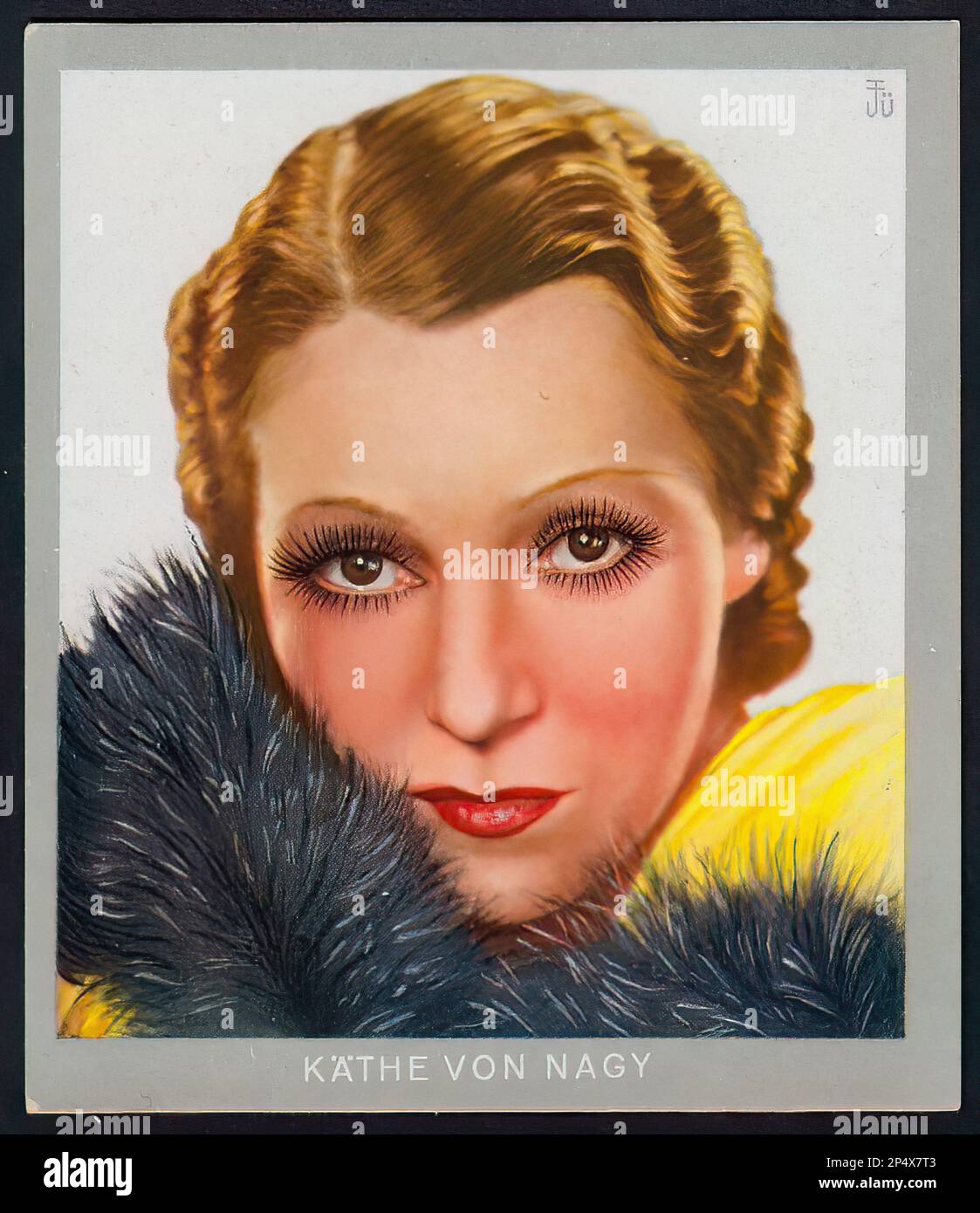 Portrait de l'actrice Kathe von Nagy - carte à cigarettes allemande ...