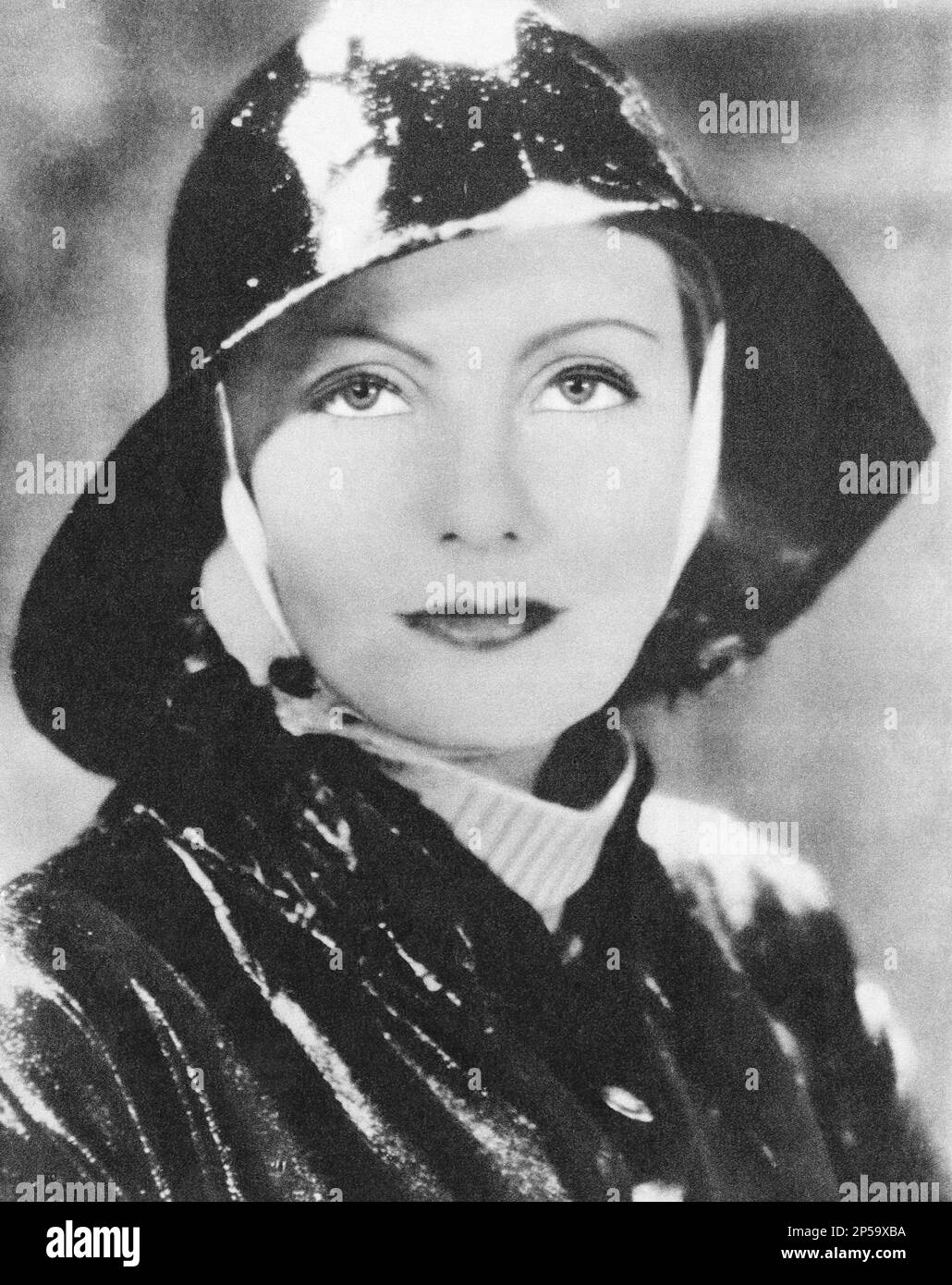 Publicité vintage encore de l'actrice Greta Garbo dans le film de 1930 ...