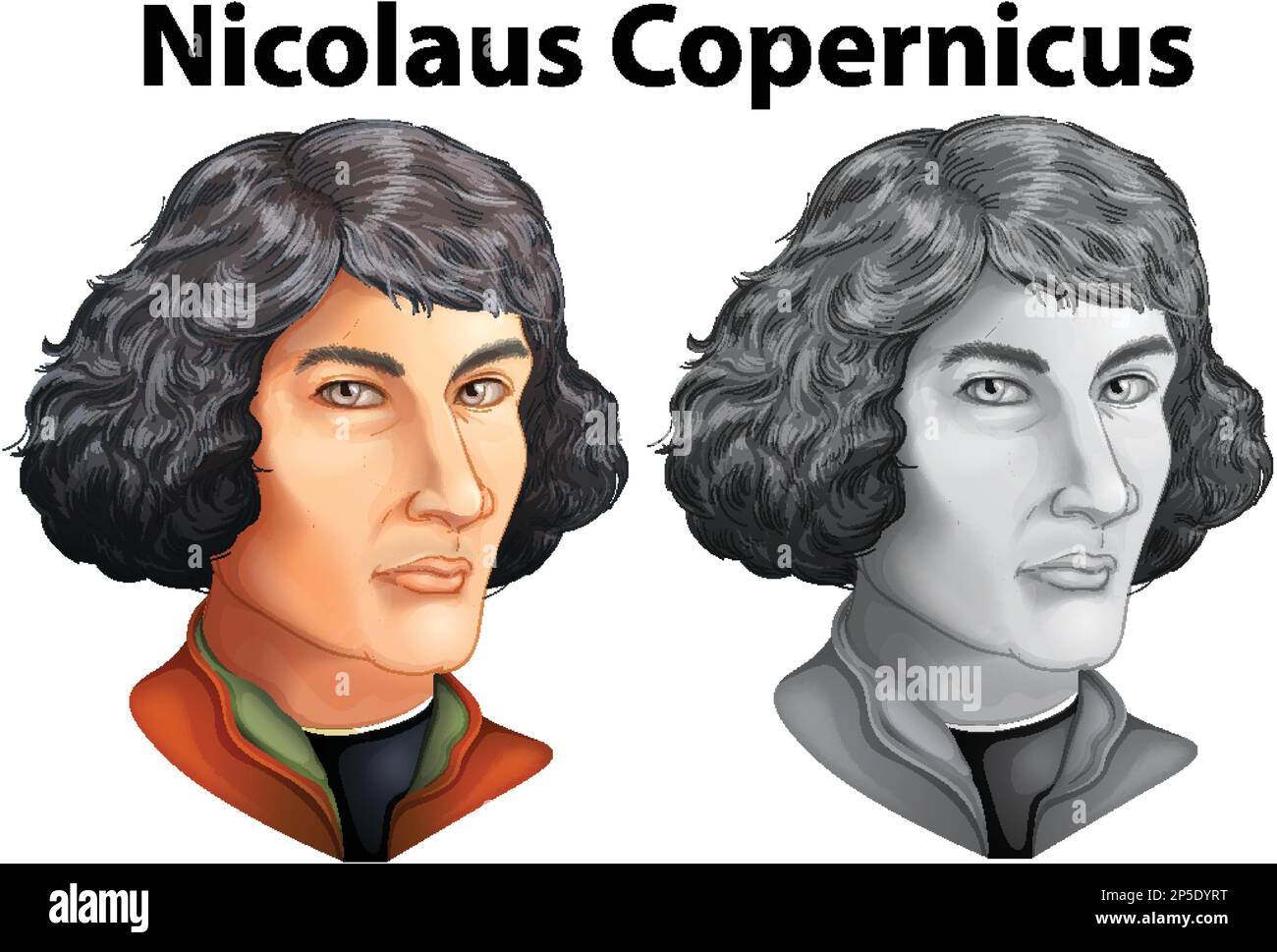 Nicolaus copernicus portrait Banque d'images vectorielles - Alamy