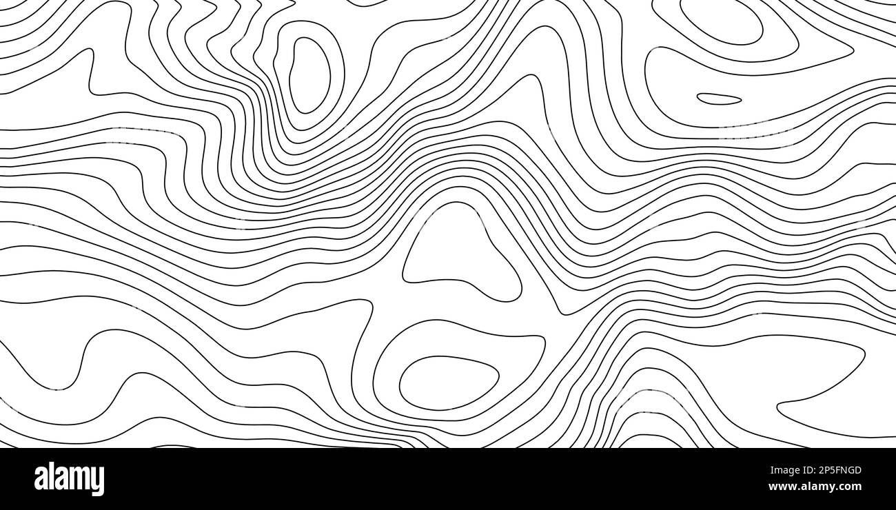 Carte topographique du terrain. Arrière-plan des lignes de hauteur de ...