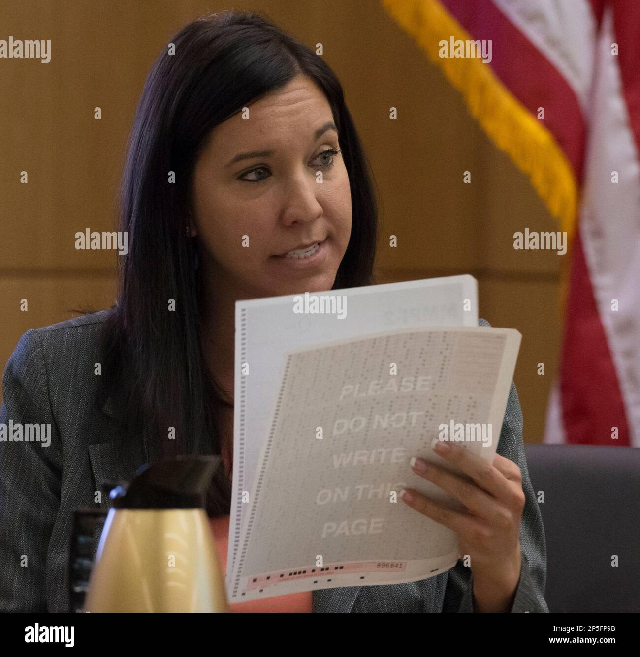 Dr. Janeen DeMarte, an expert witness for the prosecution, is cross ...