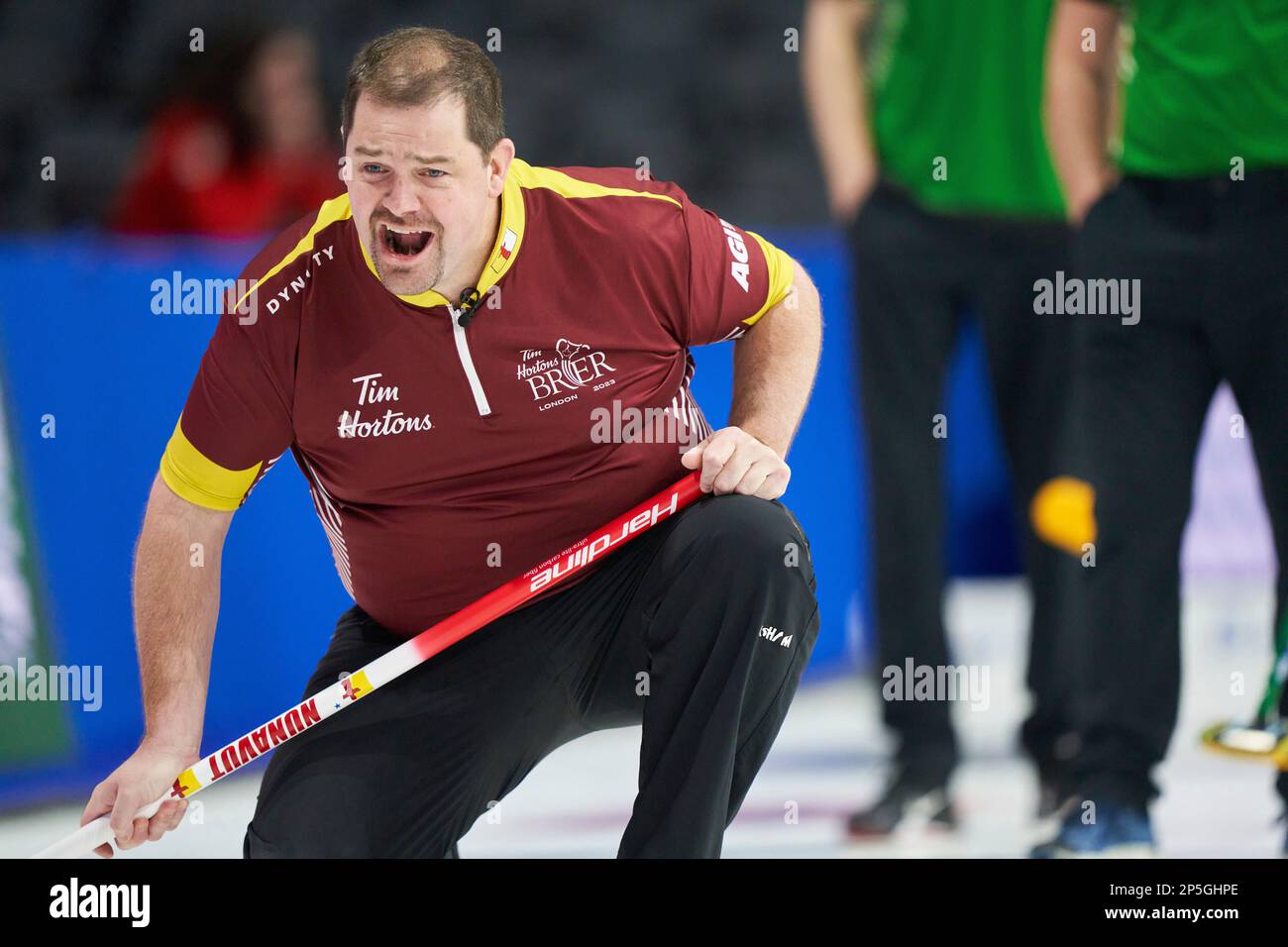 London (Ontario) lundi, 6 mars 2023. Le Nunavut saute Jake Higgs ...