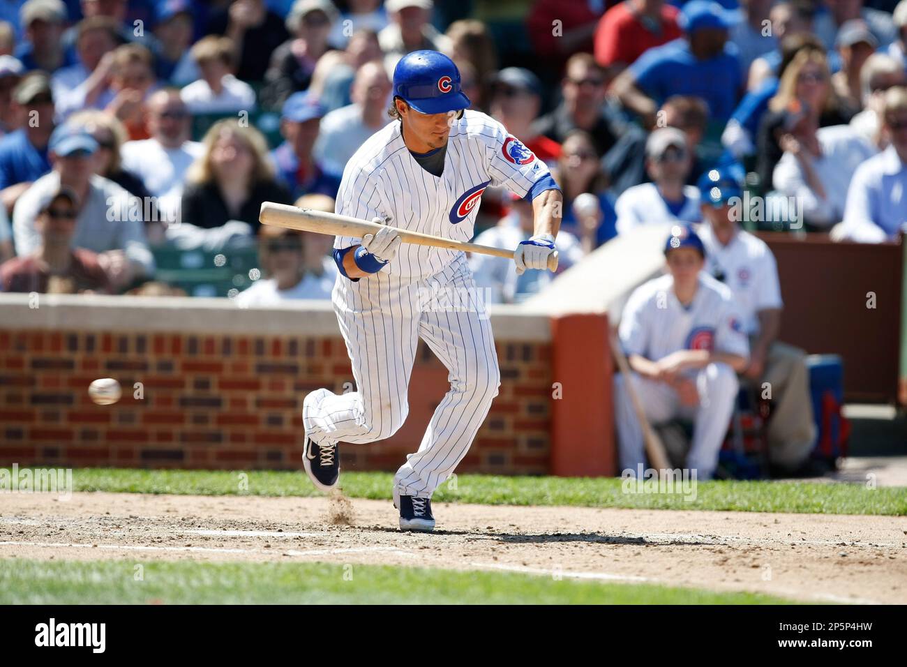CHICAGO, IL- MAY 14: Shortstop Ryan Theriot #2 of the Chicago Cubs ...