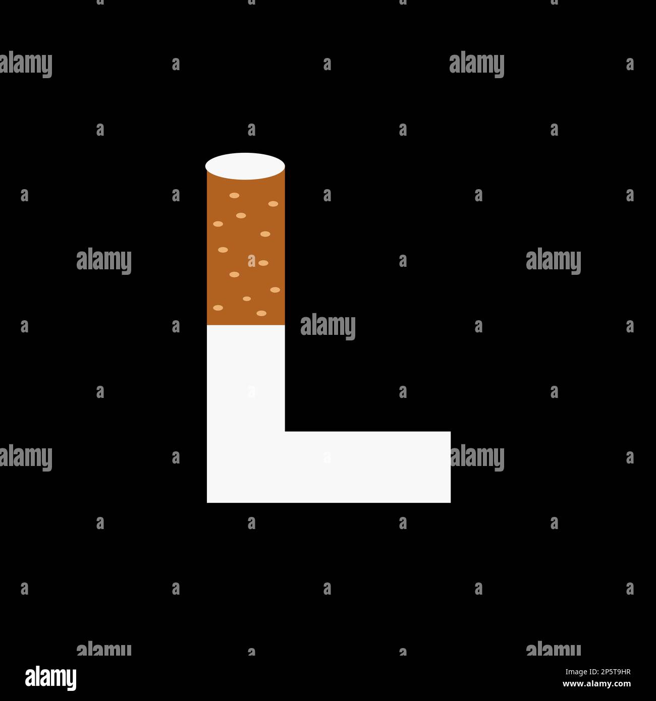 Logo de la fumée lettre L avec icône de cigarette. Logo du tabac Vector ...