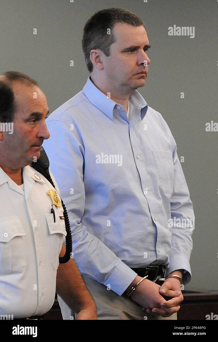 Thomas Mortimer IV stands during his hearing at Middlesex Superior ...