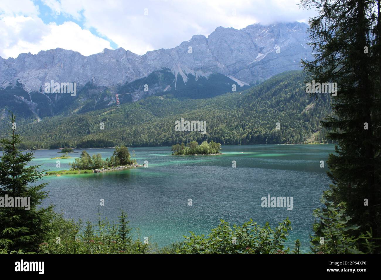 Lac eibsee avec zugspitze Banque de photographies et d’images à haute résolution - Alamy