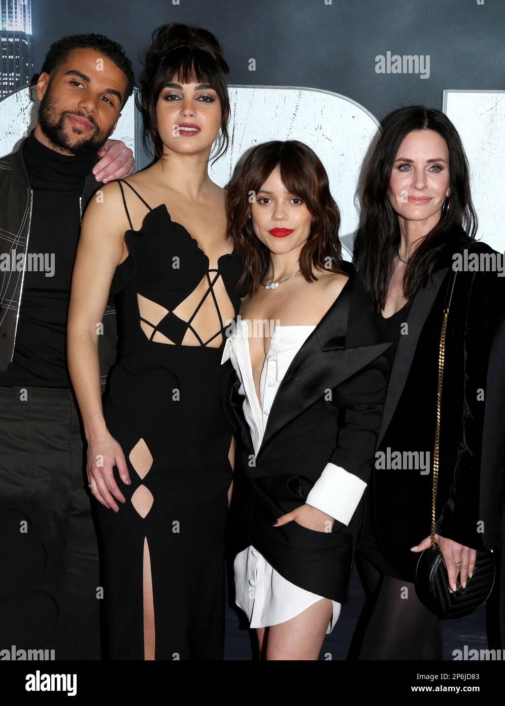 New York, NY, 6 mars 2023, Mason Gooding, Jenna Ortega, Melissa Barrera ...