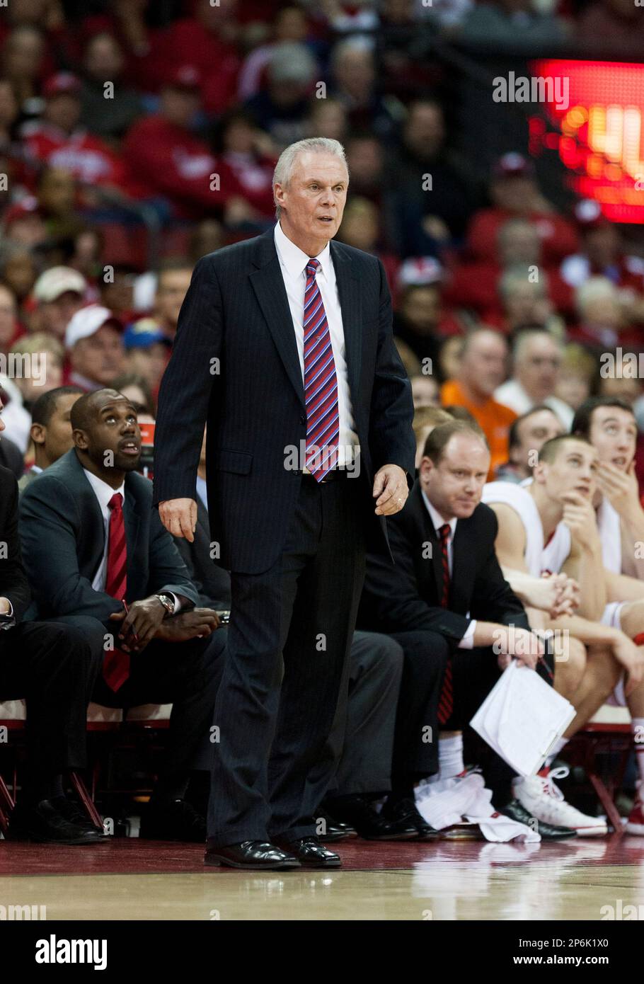 March 04 2012: Wisconsin Badgers men's basketball coach Bo Ryan, seen ...