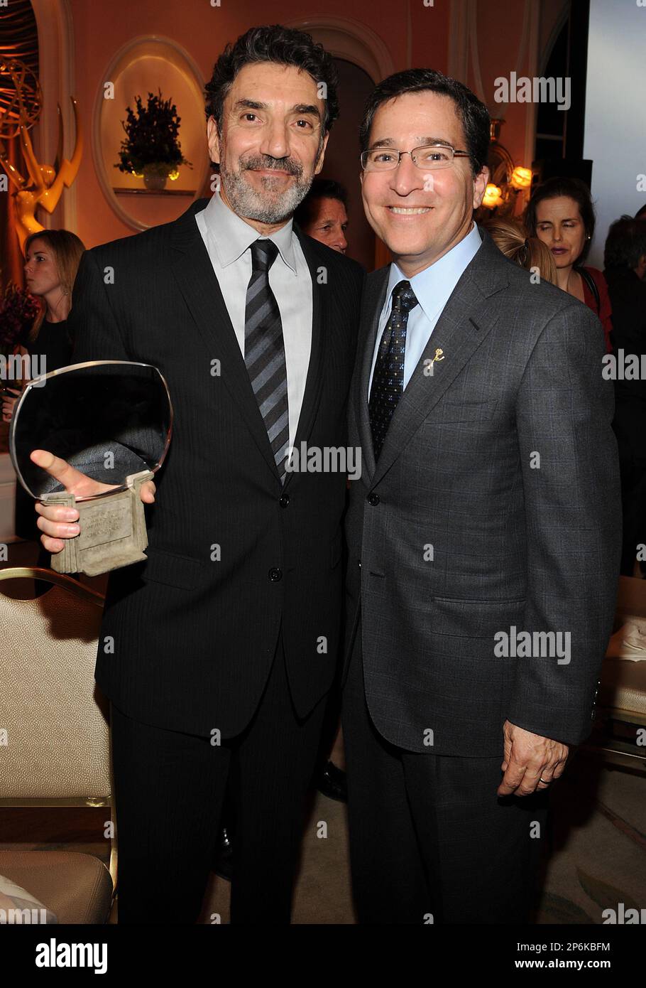 BEVERLY HILLS, CA - MARCH 1: (L-R) Chuck Lorre and Bruce Rosenblum, CEO ...