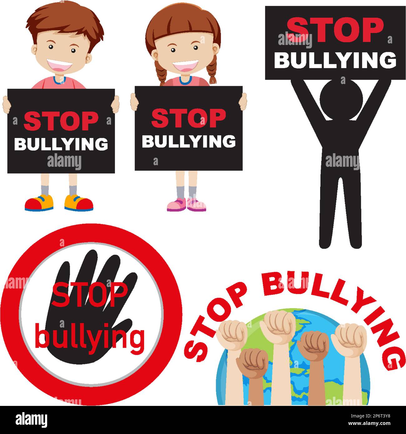 Harcèlement scolaire dessin Banque d'images vectorielles - Alamy