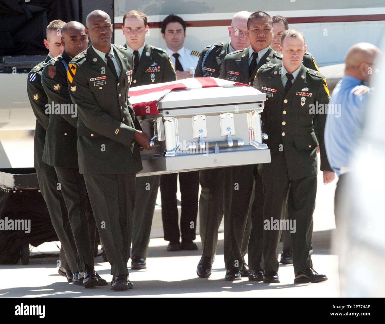 In this photo taken April 28, 2011, members of the U.S. Army Honor ...